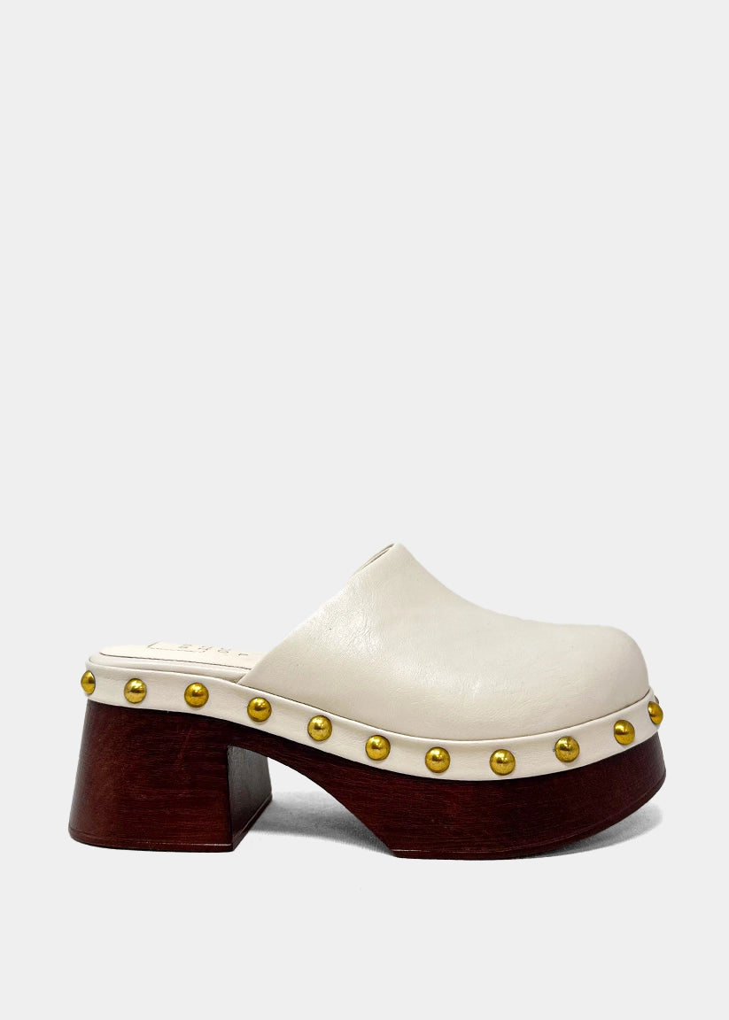 Lily Bone Studded Clogs – SHUSHOP
