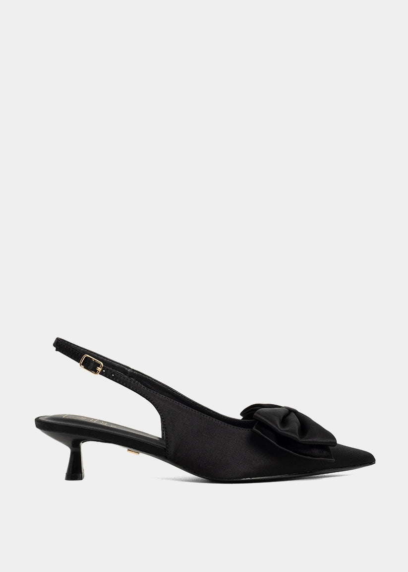 Nora Black Kitten Heel – SHUSHOP
