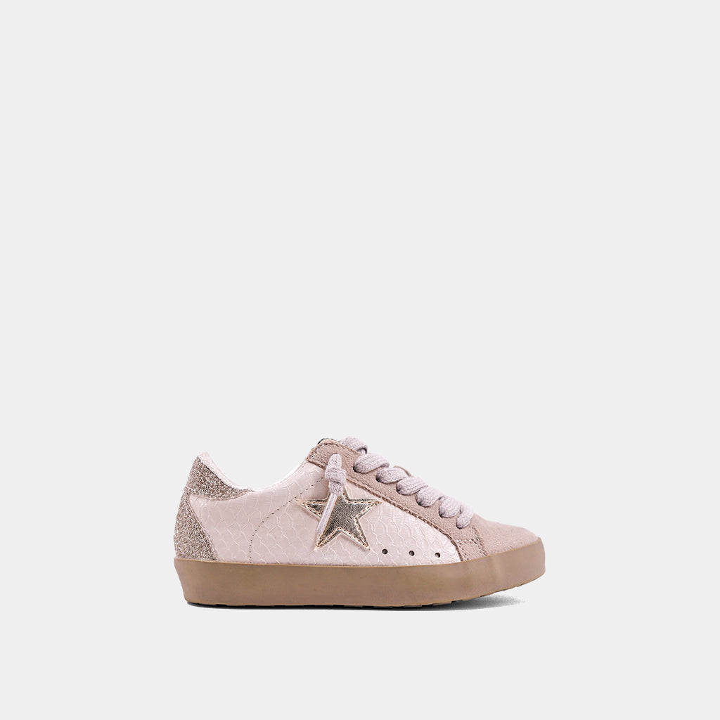 PAULA MINI Bone Snake Sneaker | Kids' Faux Snake Print with Gold Star ...